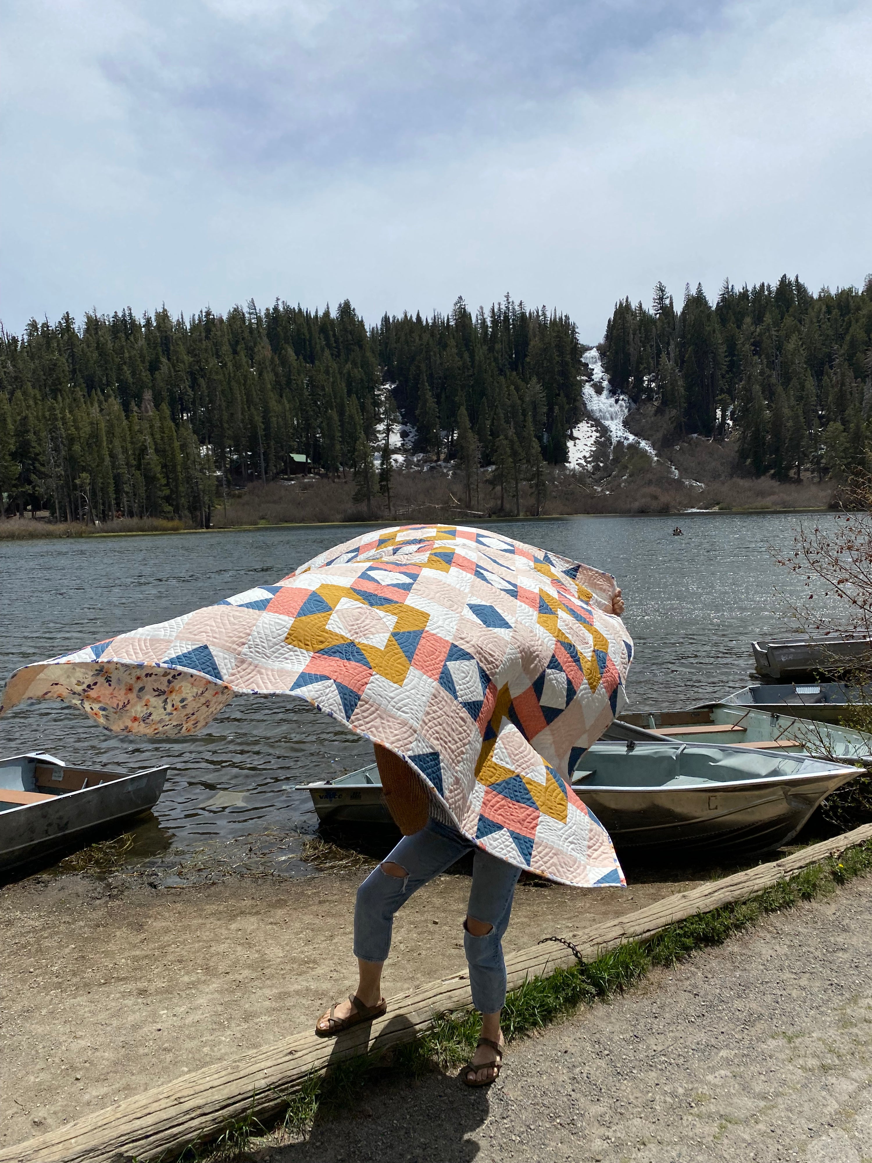 Twin Lakes Quilt Pattern Variations – Blooming Poppies Modern Quilts