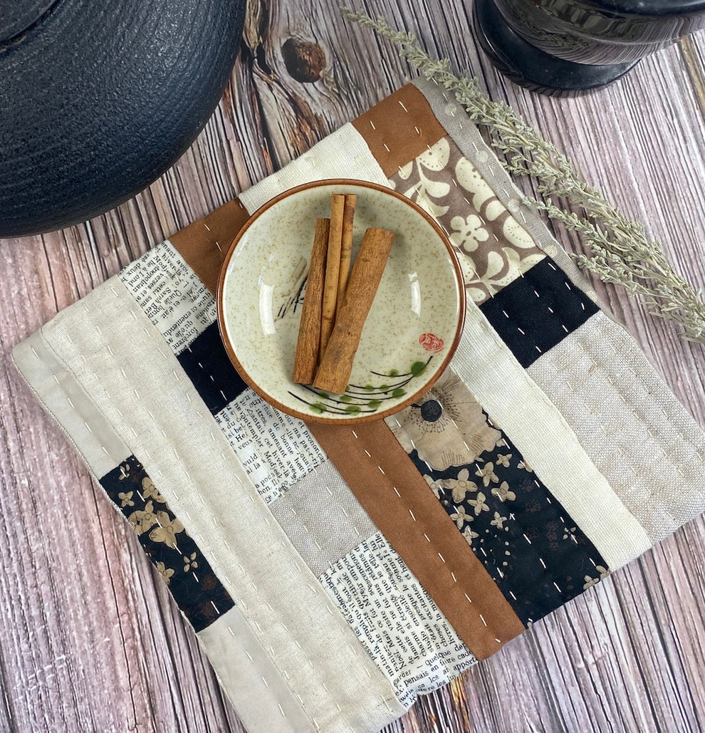 Scrappy Mini Quilt Tutorial Pattern – Blooming Poppies Modern Quilts